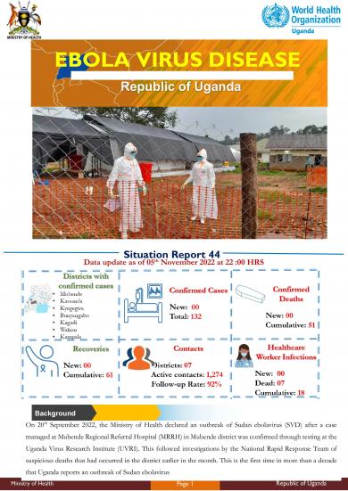 Ebola Virus Disease in Uganda SitRep - 44 | WHO | Regional Office for ... Ebola Virus Disease in Uganda SitRep - 44 | WHO | Regional Office for ...