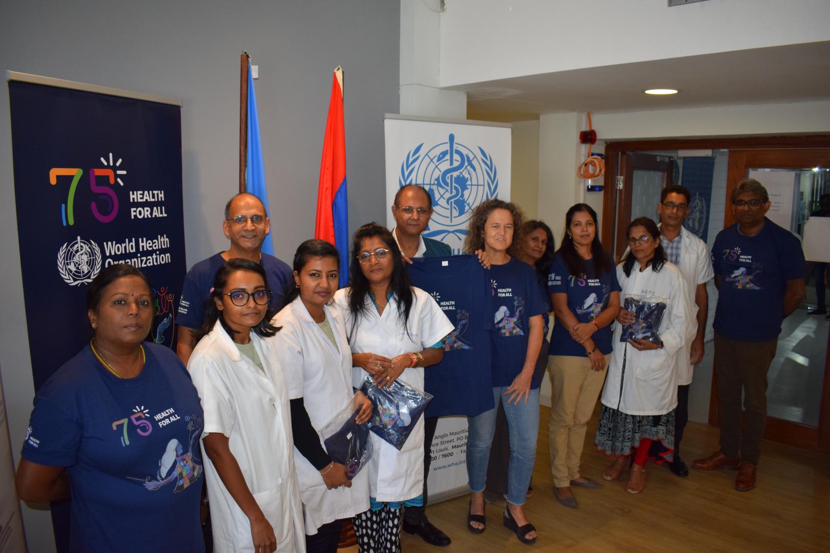 Blood drive at the WHO Mauritius to mark WHO 75th Anniversary | WHO ...